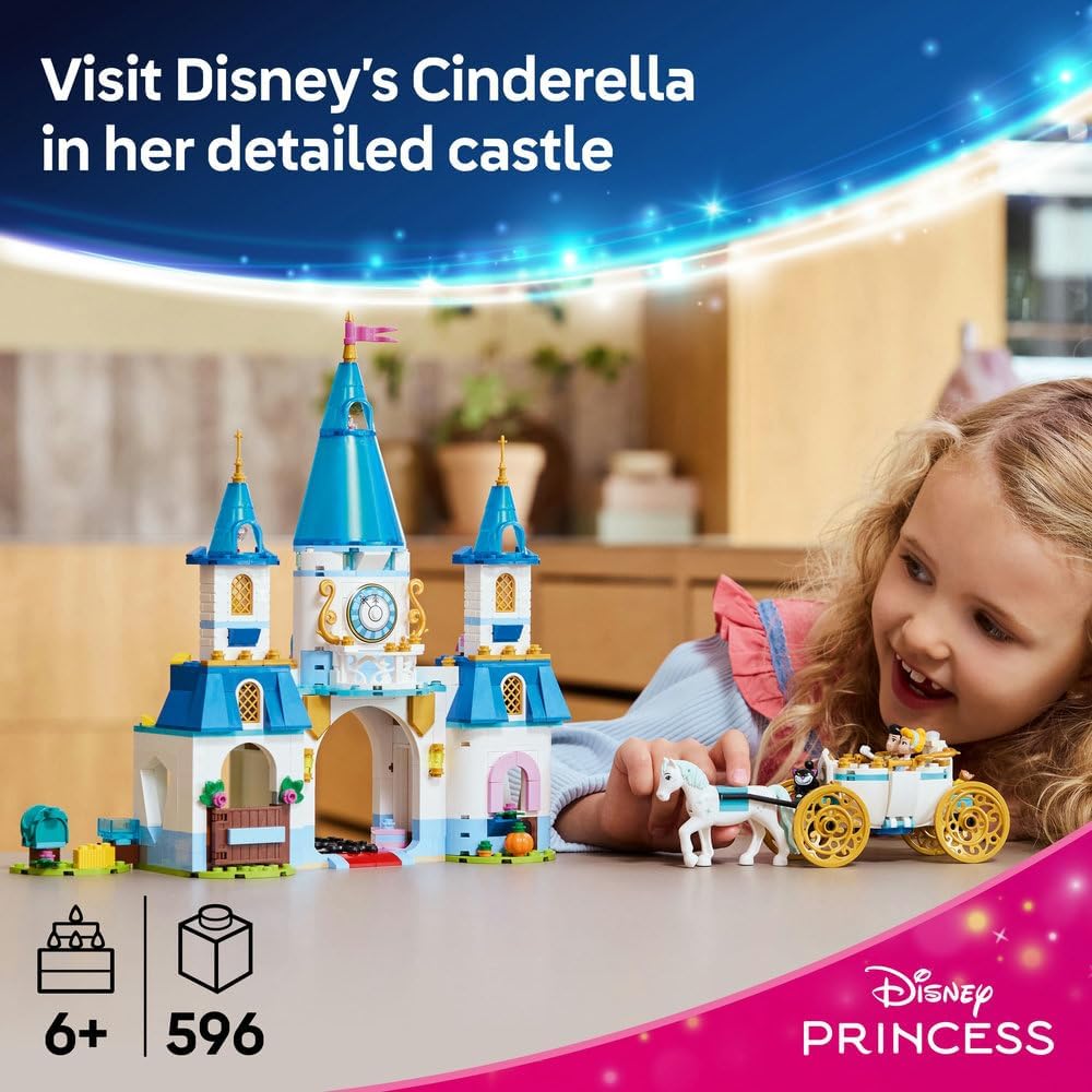 LEGO® DISNEY™ CINDARELLA'S CASTLE & HORSE CARRIAGE - 43275 – Brick By ...